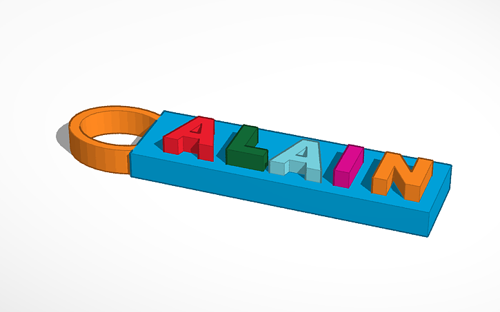 3D design KeyChain - Tinkercad