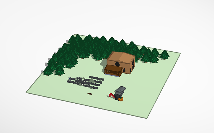 3D design Tinktober #1 - Crypt House - Tinkercad