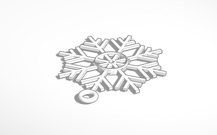 3D design snowflake - Tinkercad