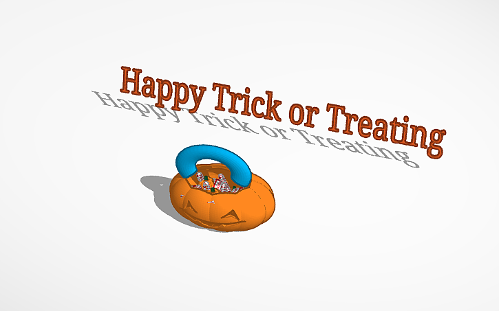 3D design 31 OCT Trick or Treating pumpkin basket - Tinkercad