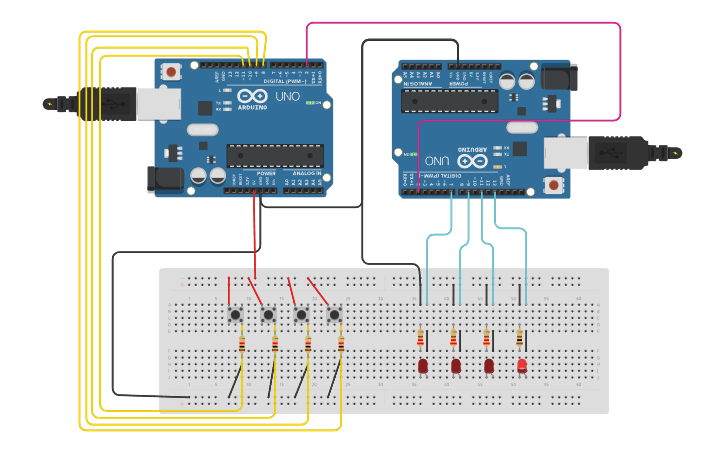 Circuit design Custom Arduino Serial protocol Tinkercad - Tinkercad