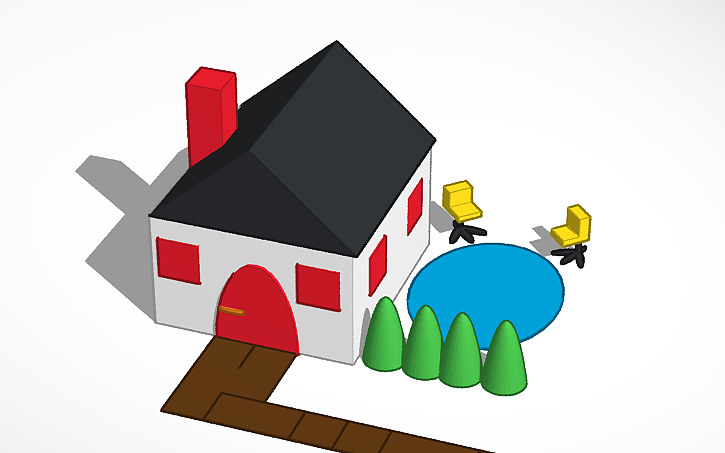 3D design Copy of Easy house - Tinkercad