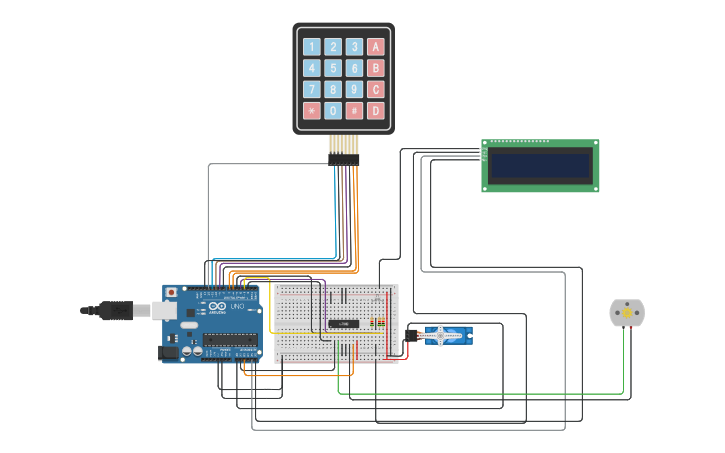Circuit design keyboard - Tinkercad