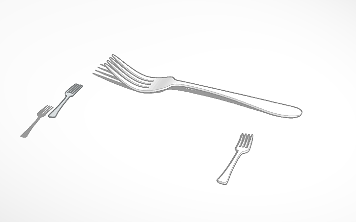 3D design Forks - Tinkercad