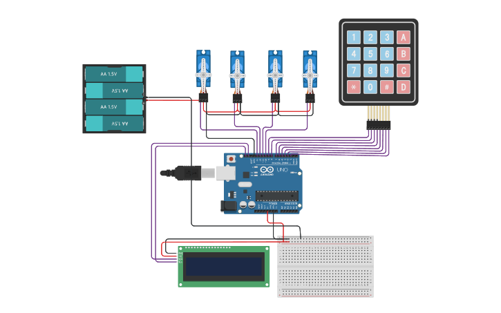Circuit design ATM System - Tinkercad