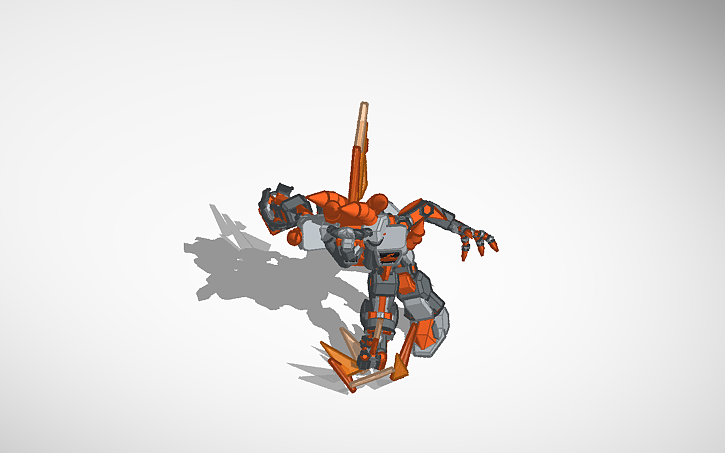 3D design Many armed Mecha - Tinkercad