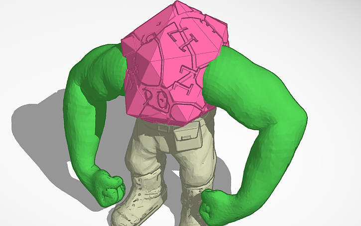3D design buff d20 dnd - Tinkercad