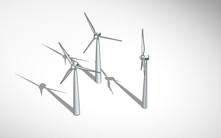 3D design hurracain Catrina hit senvion wind turbine - Tinkercad