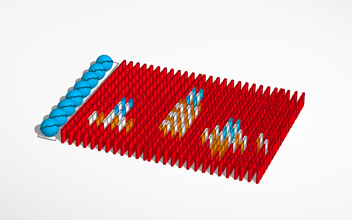 3D design Sim Lab Domino Art - Tinkercad