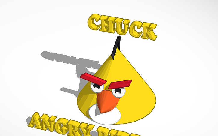 3D design CHUCK DE LOS ANGRY BIRDS - Tinkercad