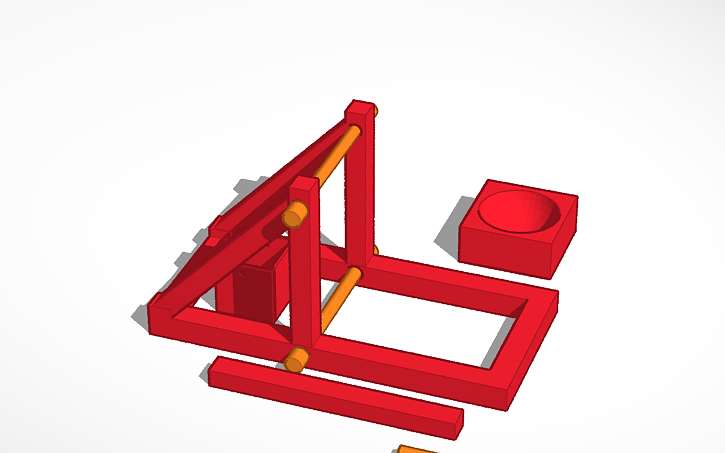 3D design trebuchet - Tinkercad