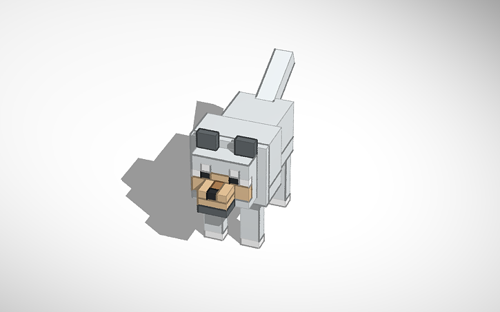 3D design minecraft wolf - Tinkercad