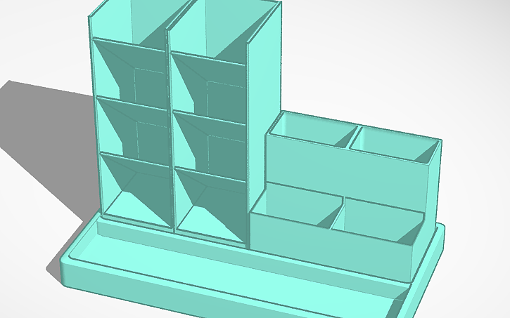 3D design Desk organiser - Tinkercad