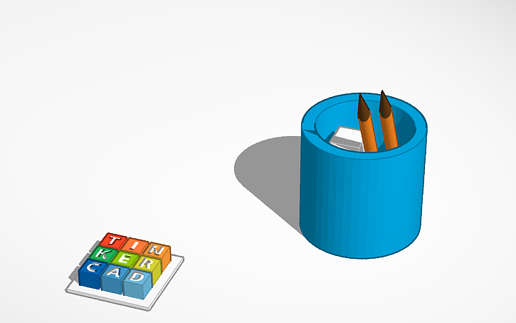 3D design pencil stand - Tinkercad