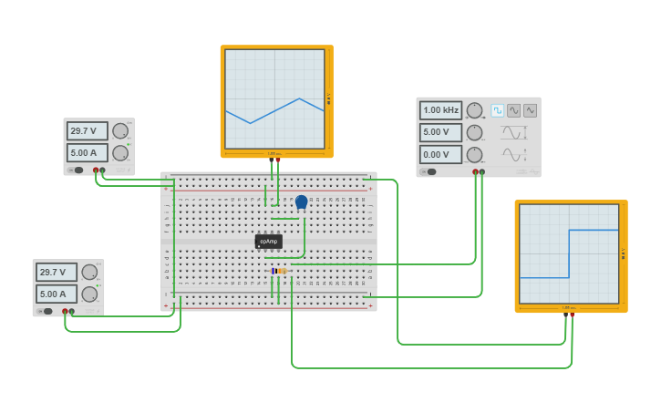 Circuit Design Integrator Opamp Tinkercad