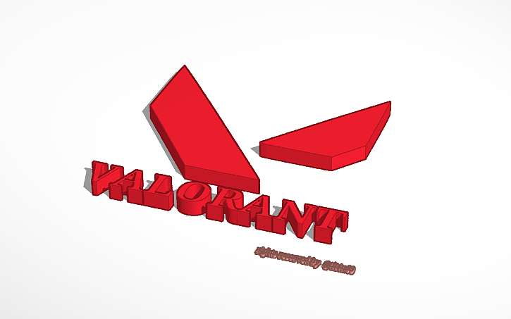 3D design Valorant logo - Tinkercad