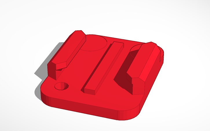 3D design GoPro Flat Mount - Tinkercad