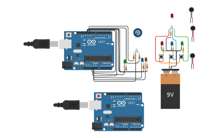 Circuit Design Ardiuno Uno Tinkercad