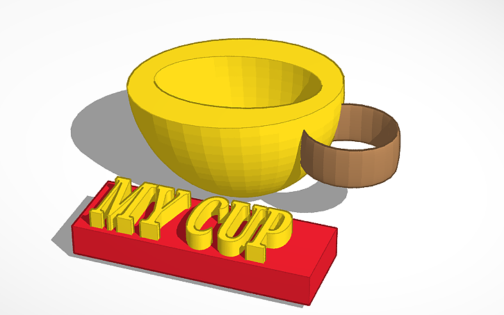 3D design CUP - Tinkercad