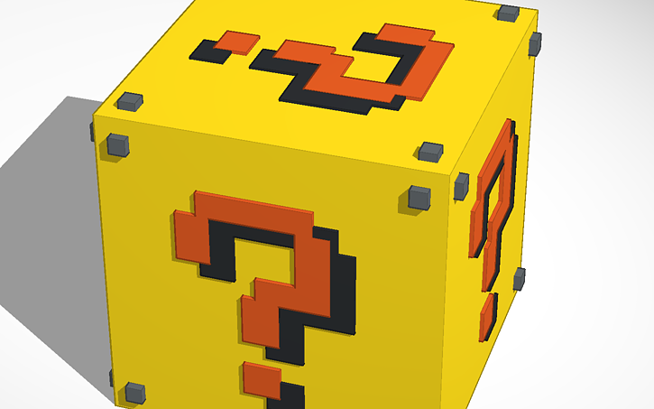 3D design Lucky Block/Mario ? Block - Tinkercad