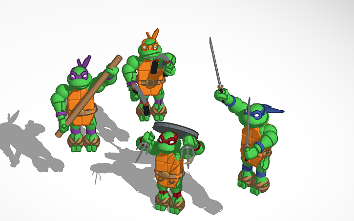 3D design the turtles ninja - Tinkercad