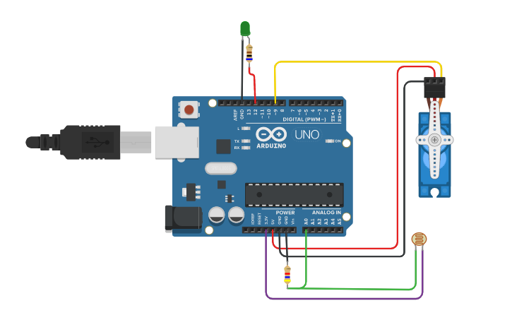Circuit design Block To Arduino C Code - Tinkercad
