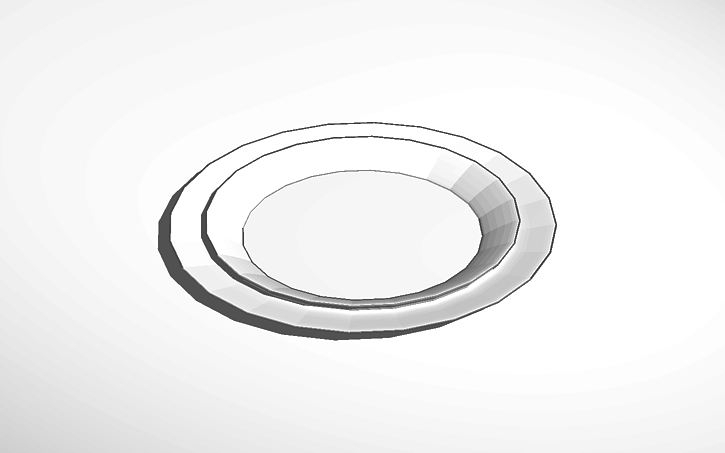 3D design plate - Tinkercad