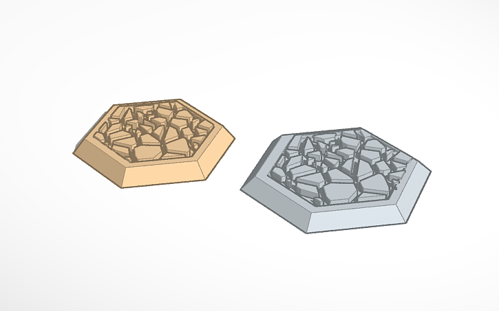 3D design Simple Mech Hex Bases - Tinkercad