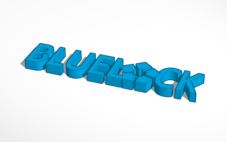 3D design Blue Lock logo - Tinkercad