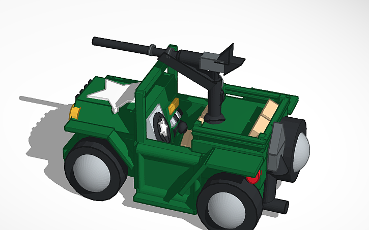 3D design military jeep - Tinkercad