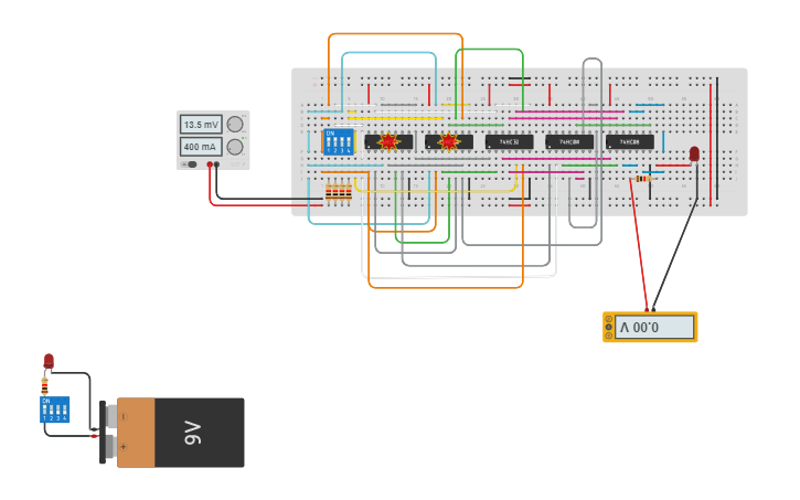 Circuit design Mapa de Karnaugh - Tinkercad