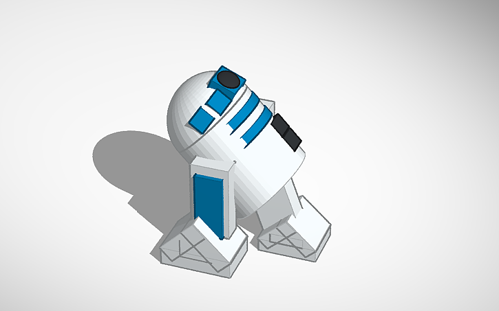 3D design R2-D2 - Tinkercad