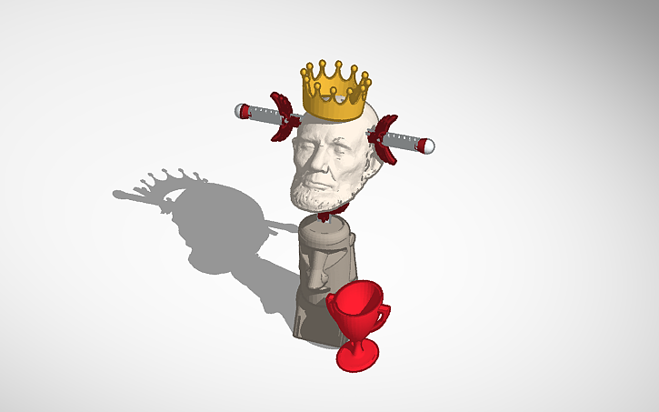 3D design One piece statue - Tinkercad