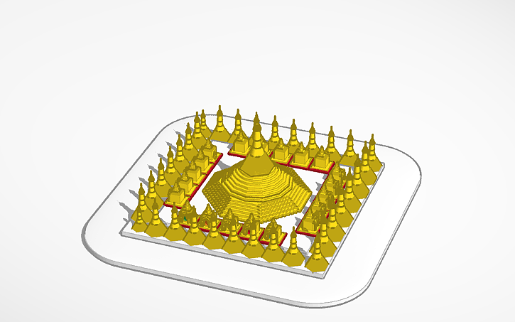 3D design Shwedagon pagoda - Tinkercad