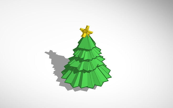 3D design christmas tree - Tinkercad