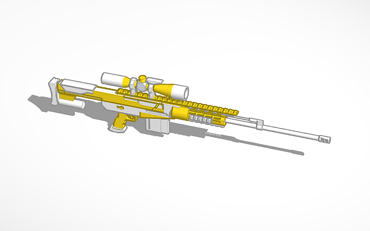 3D design Aratic.50 sniper rifle - Tinkercad