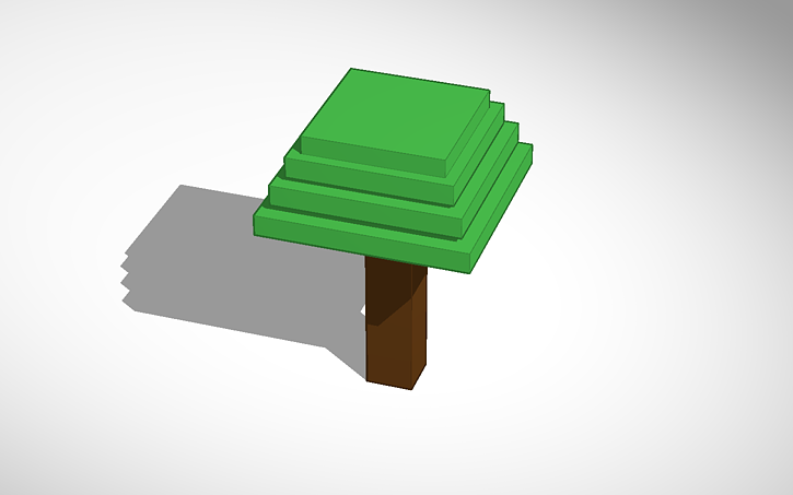 3D design Minecraft Tree - Tinkercad