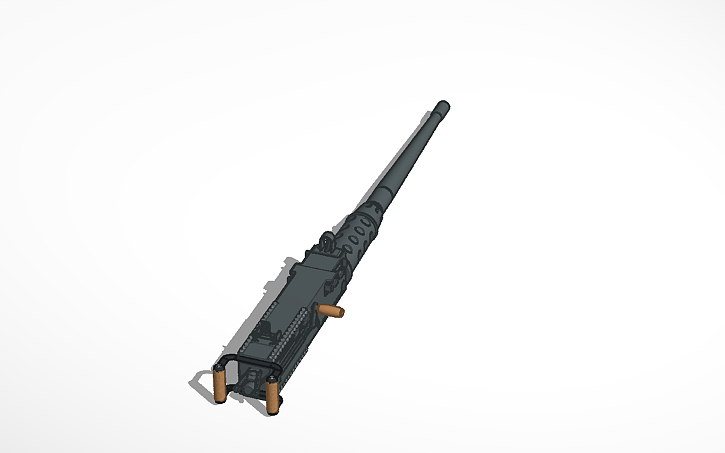 3D design Browning Machine Gun - Tinkercad