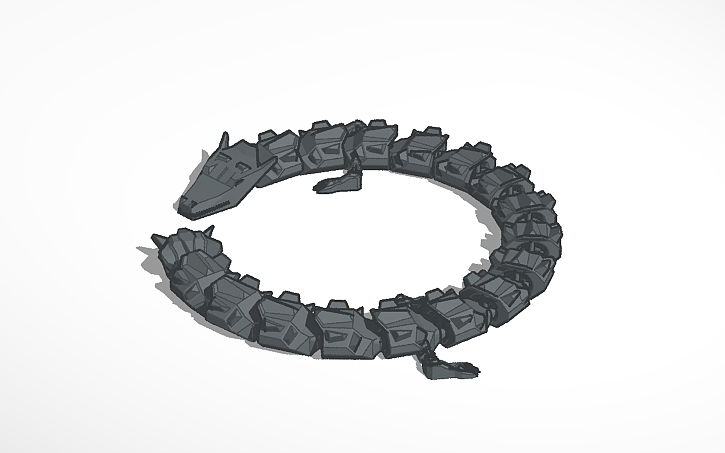 3D design Articulated Robot Dragon - Tinkercad
