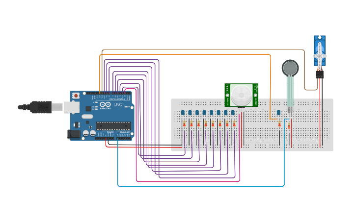 Circuit Design Copy Of Led Con Sensor Pir Tinkercad