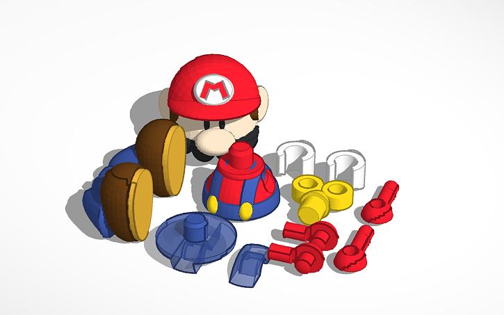 3D design Mini Mario Toy (Version 2.0.2) - Tinkercad