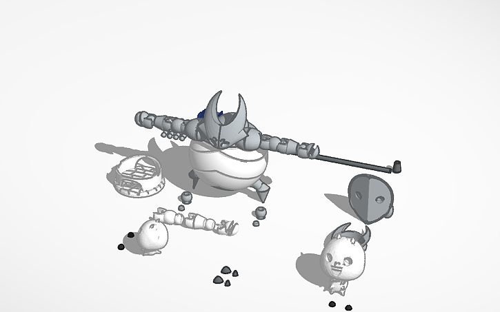 3D design Maggot and False Knight (hollow knight) - Tinkercad