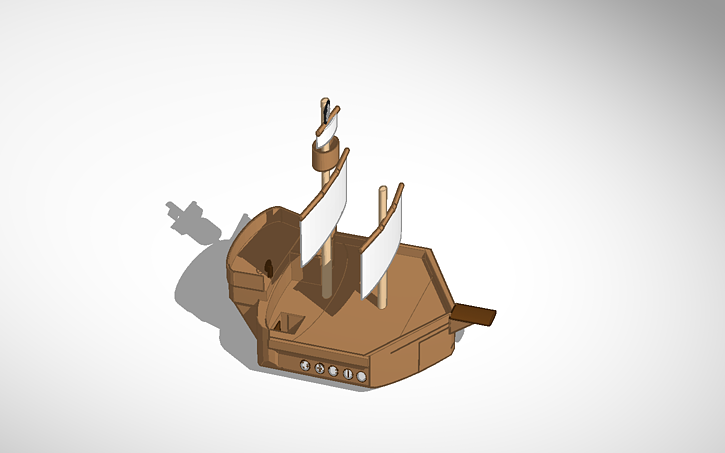 3D design something that floats (pirate ship) - Tinkercad