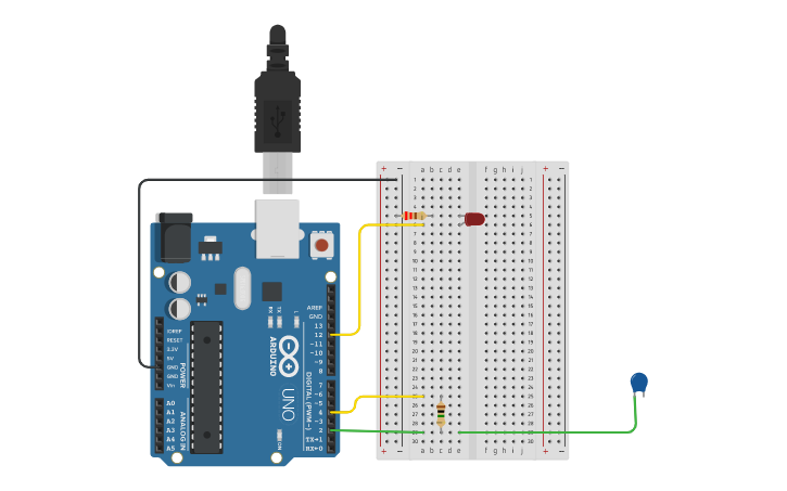 Circuit design Project 13 Touchy-feely Lamp - Tinkercad