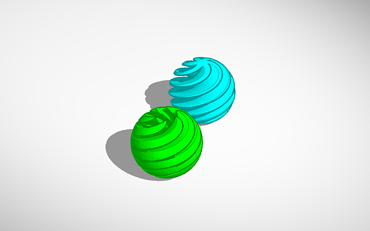 3D design spirale ball - Tinkercad