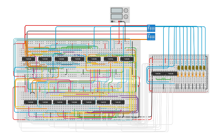 Circuit Design 4x4 Multiplier Tinkercad