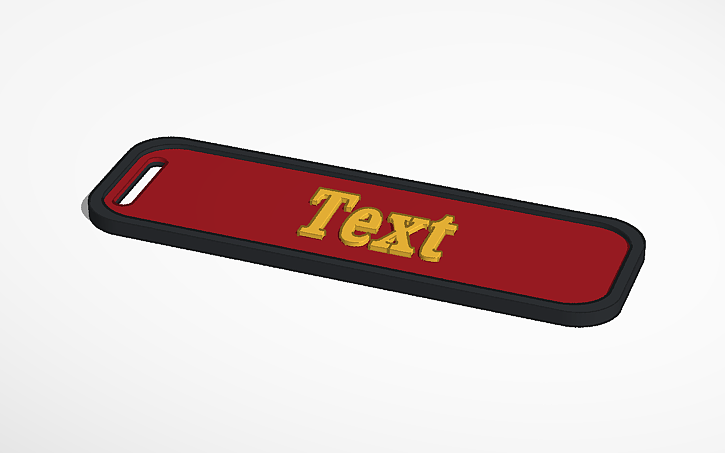 3D design Name Tag / Bookmark - Tinkercad