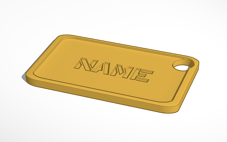 3D design keychain - Tinkercad
