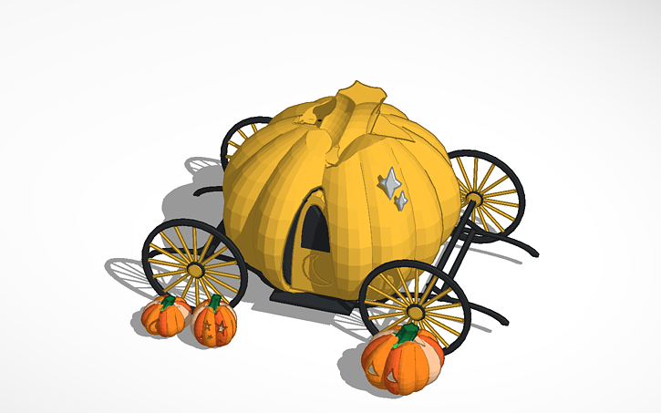 3D design Halloween Cinderella Pumpkin (for contest) - Tinkercad