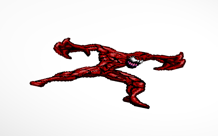 3D design (Carnage) Pixel Art - Tinkercad